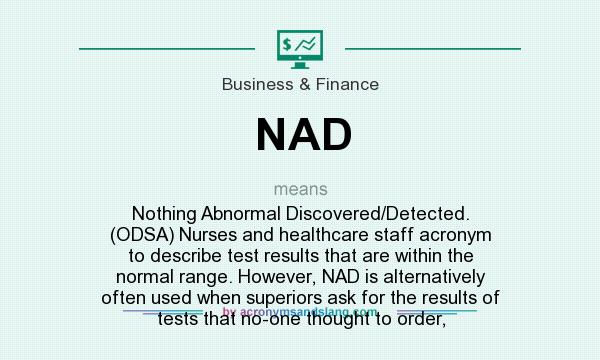 Understanding the NAD Medical Abbreviation - E Phlebotomy Training